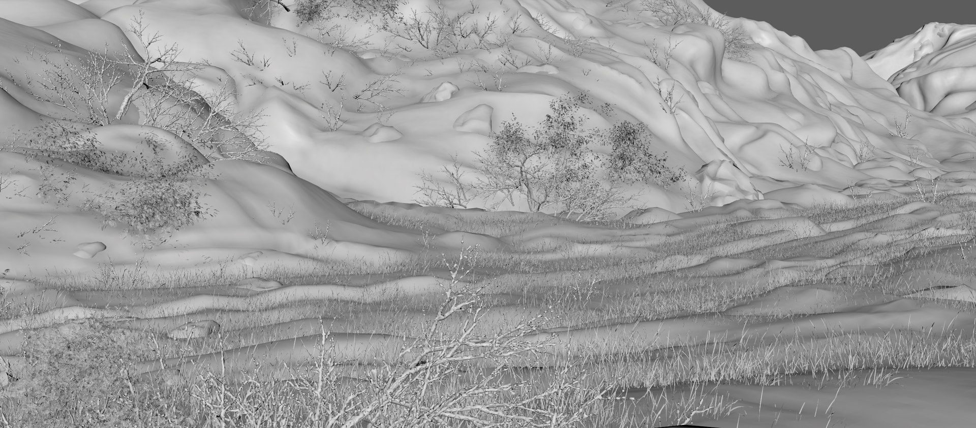 3D Model Snow Mountain Winter - TurboSquid 1625466