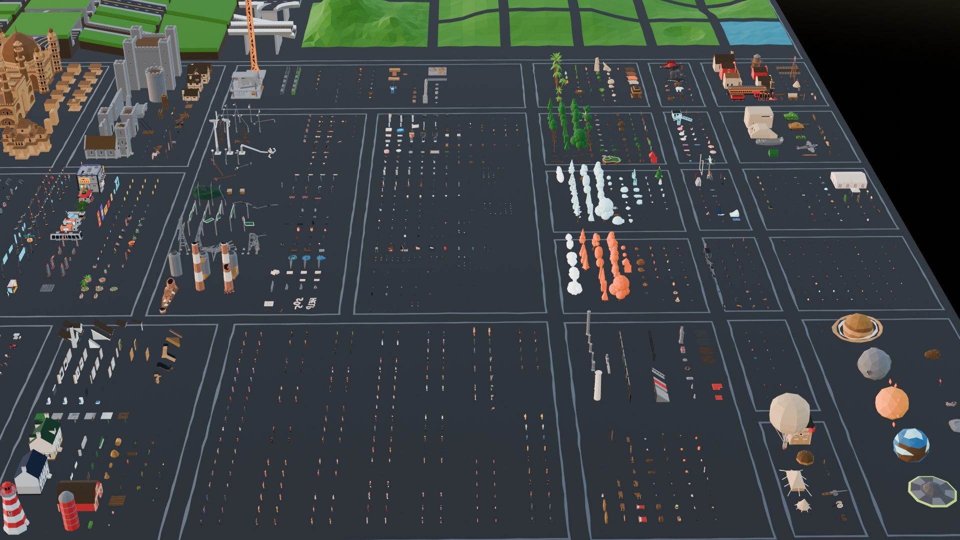 3D Model Low Poly Ultimate Asset Pack For Games Low-poly 3D Model ...