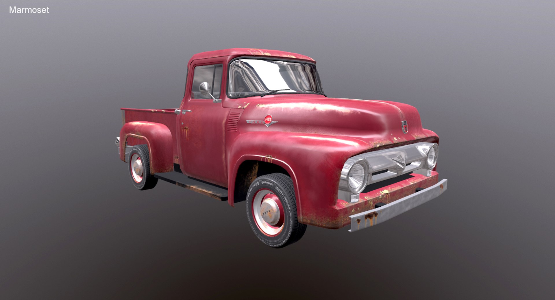 F-100 rusted pbr 3D - TurboSquid 1167795