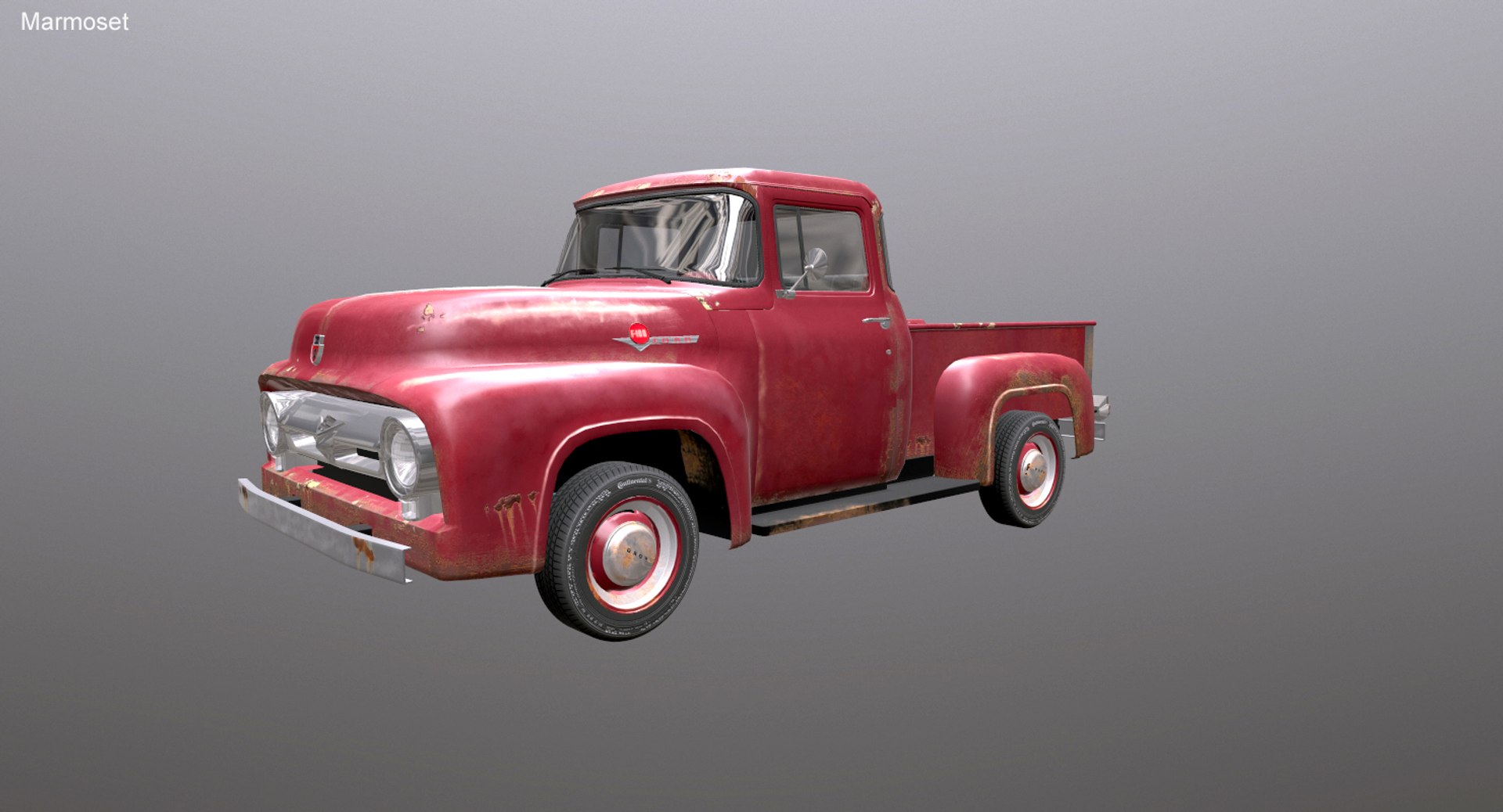F-100 rusted pbr 3D - TurboSquid 1167795