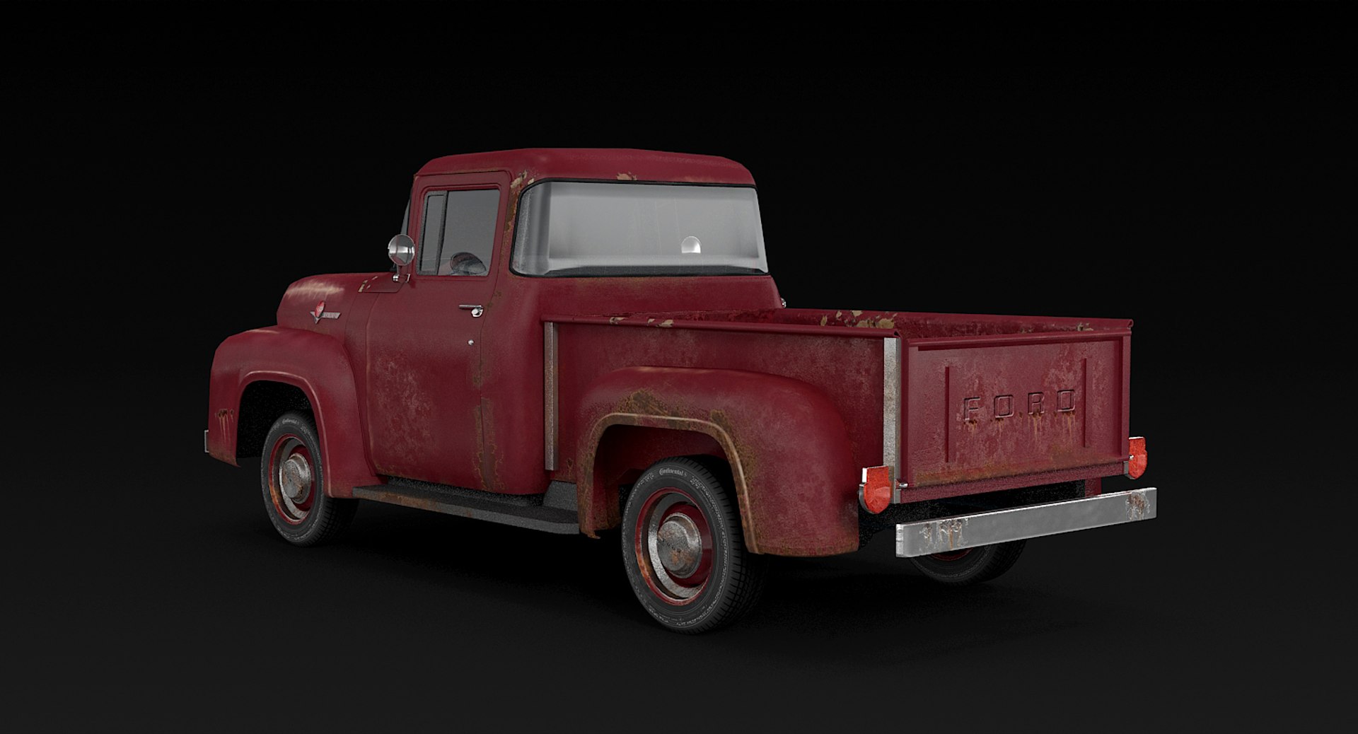 F-100 Rusted Pbr 3D - TurboSquid 1167795