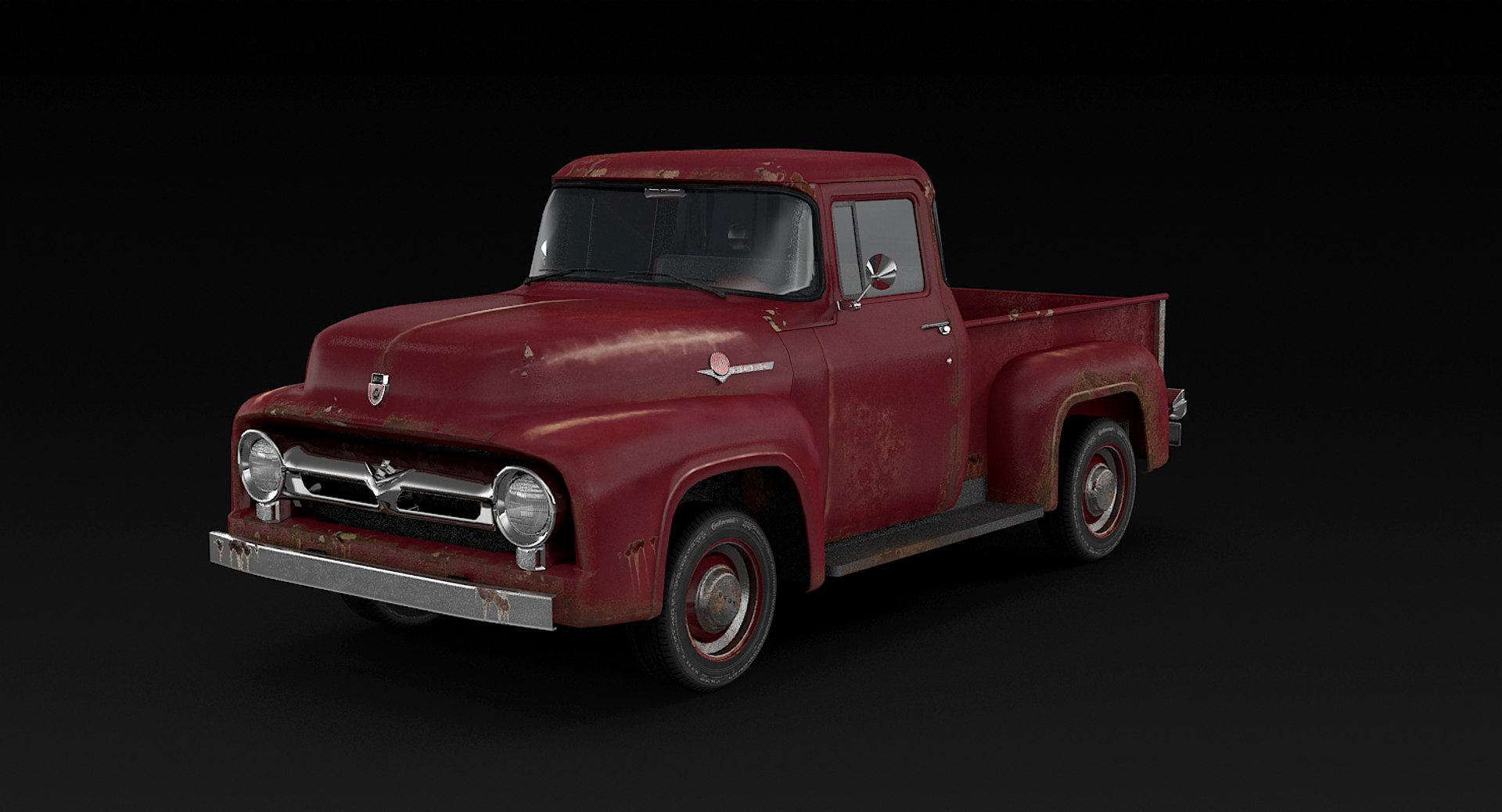 F-100 Rusted Pbr 3D - TurboSquid 1167795