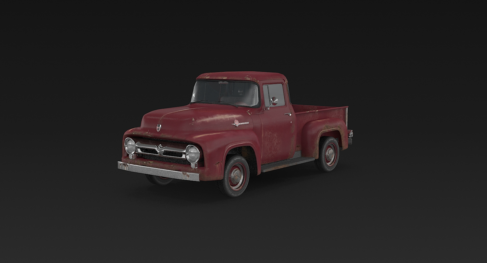 F-100 Rusted Pbr 3D - TurboSquid 1167795