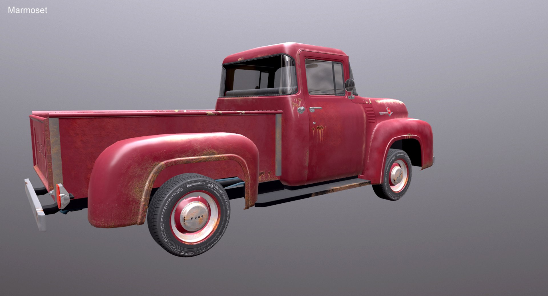 F-100 rusted pbr 3D - TurboSquid 1167795