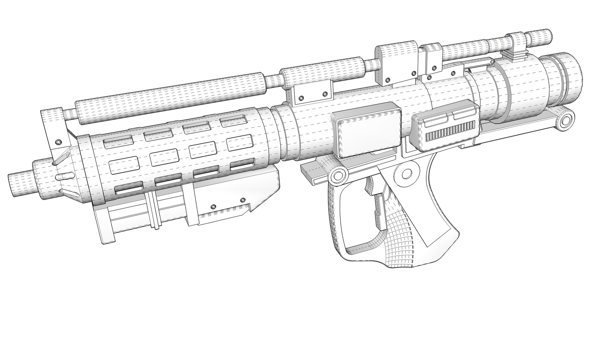 3D E-5 Blaster Rifle Model | 1148639 | TurboSquid
