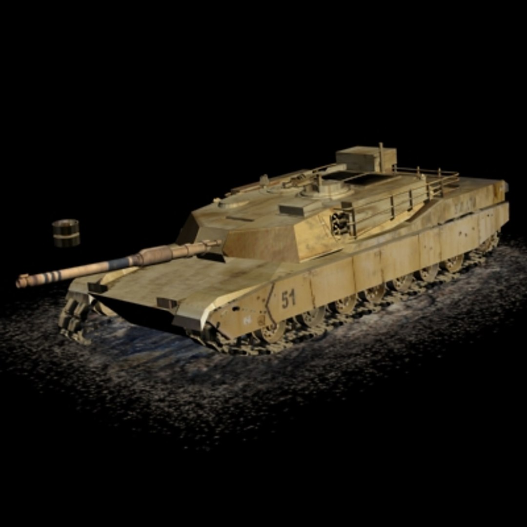 3d M1 Abrams Tank