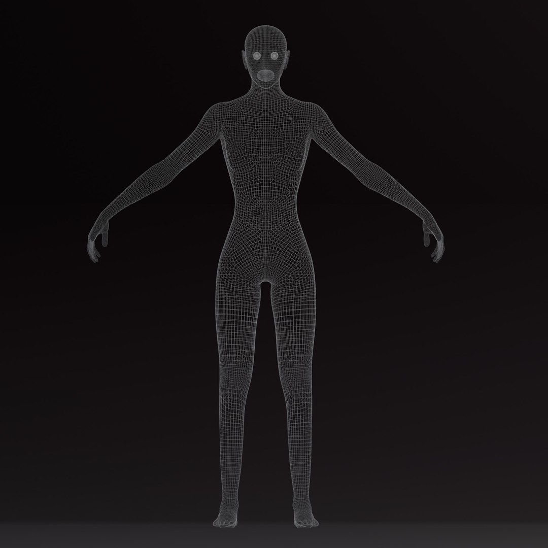3D Model Woman Base Mesh Thin Body Shape 3D Model - TurboSquid 2172967