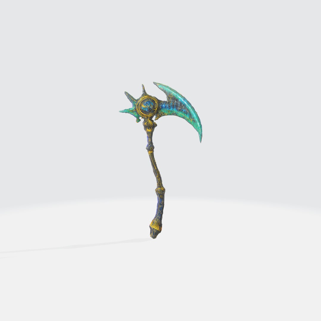 3D A Dark Fantasy Battle Axe Model - TurboSquid 2260757