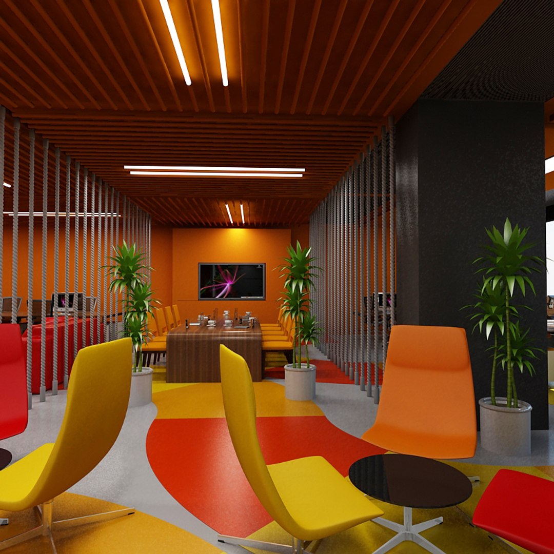 3d Model Interior Office Scene
