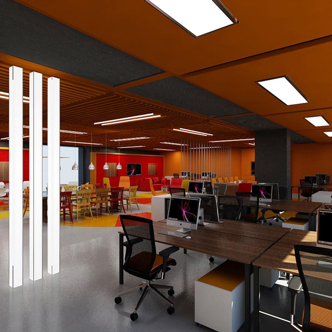 3d Model Interior Office Scene