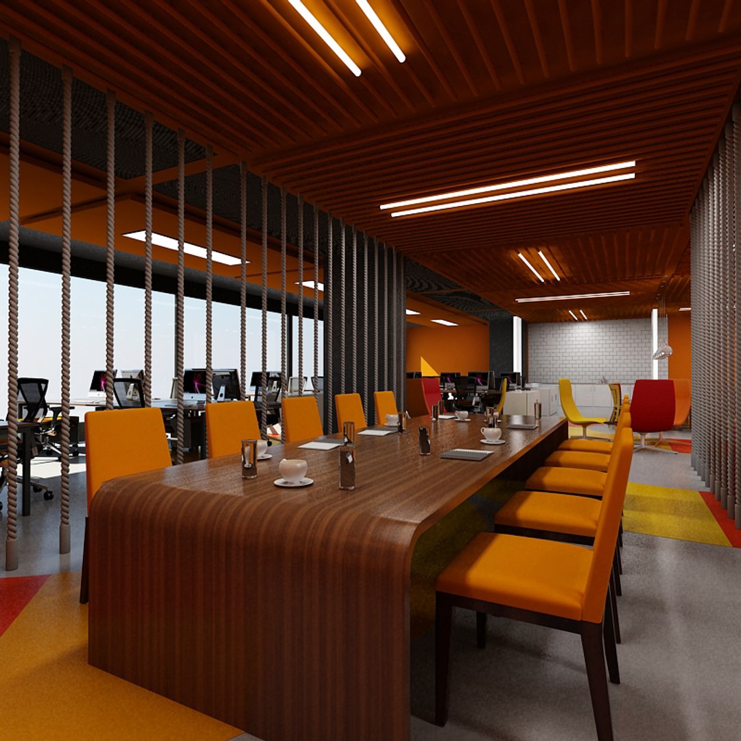 3d Model Interior Office Scene