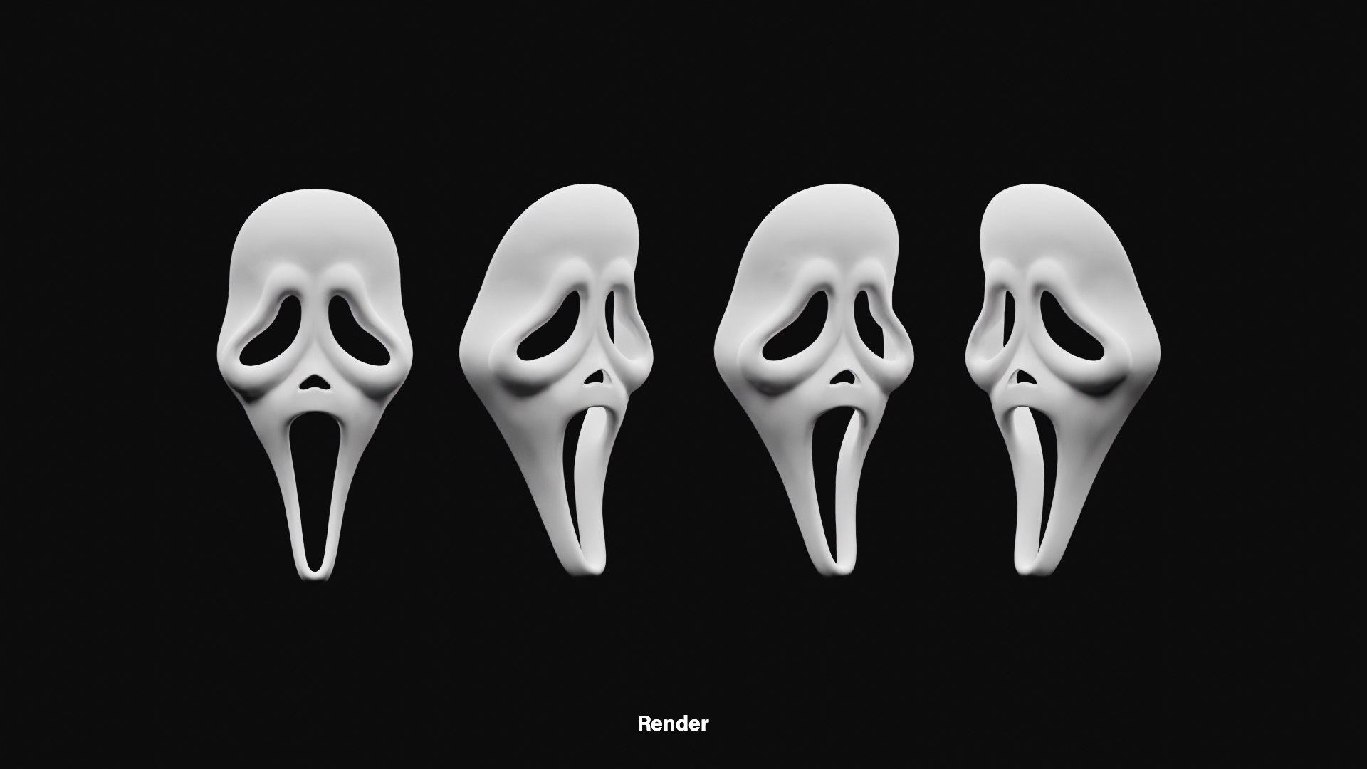 modelo 3d Ghost face Scream Mask - TurboSquid 2000170
