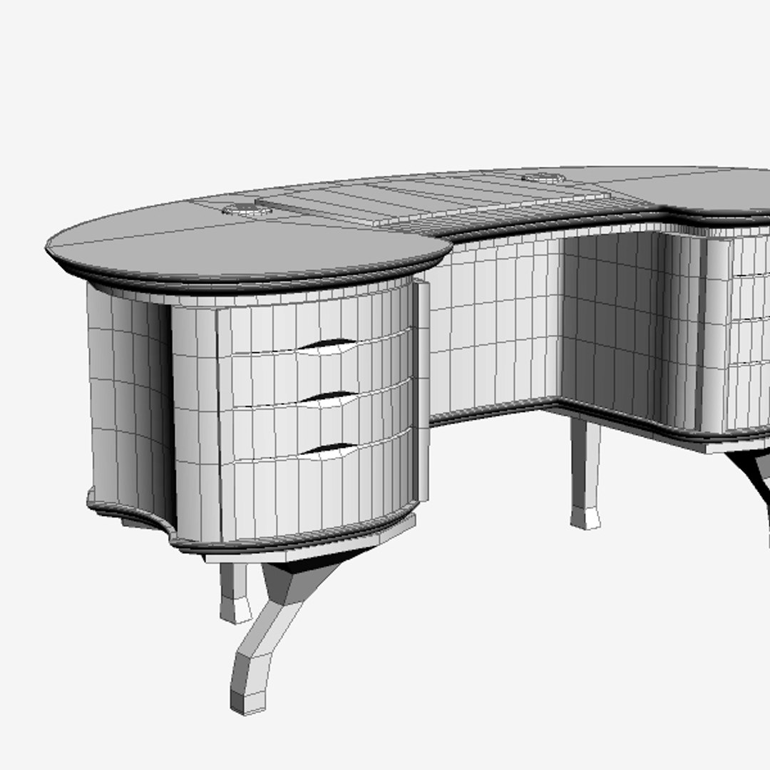 qualitative bean desk 3d model