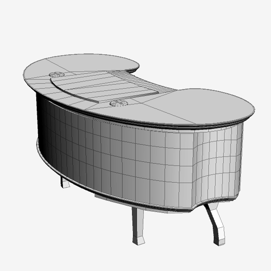 qualitative bean desk 3d model
