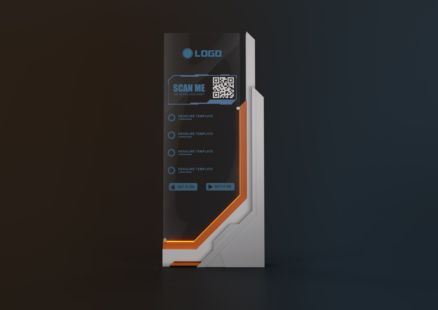SIGNAGE STAND 07 3D model - TurboSquid 2012601