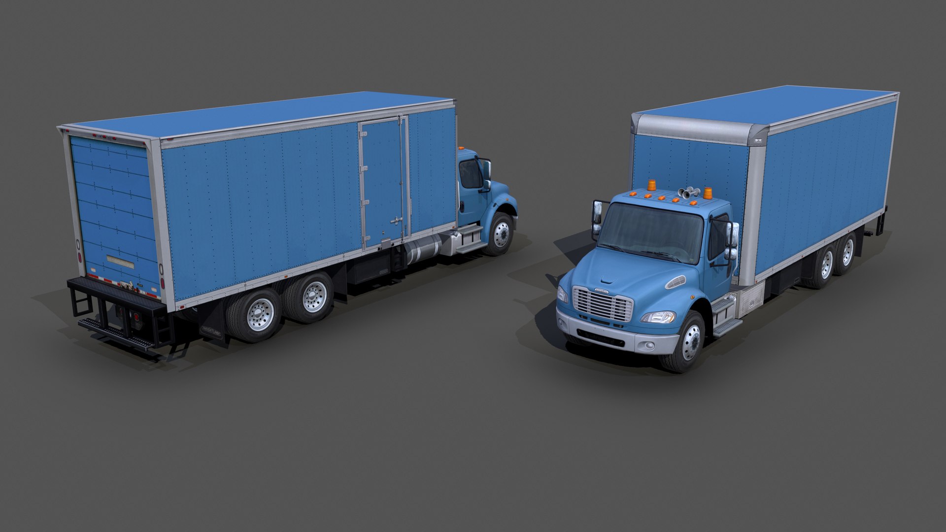 Freightliner Business Class M2 106 2008 3ax Box truck s03 3D model ...