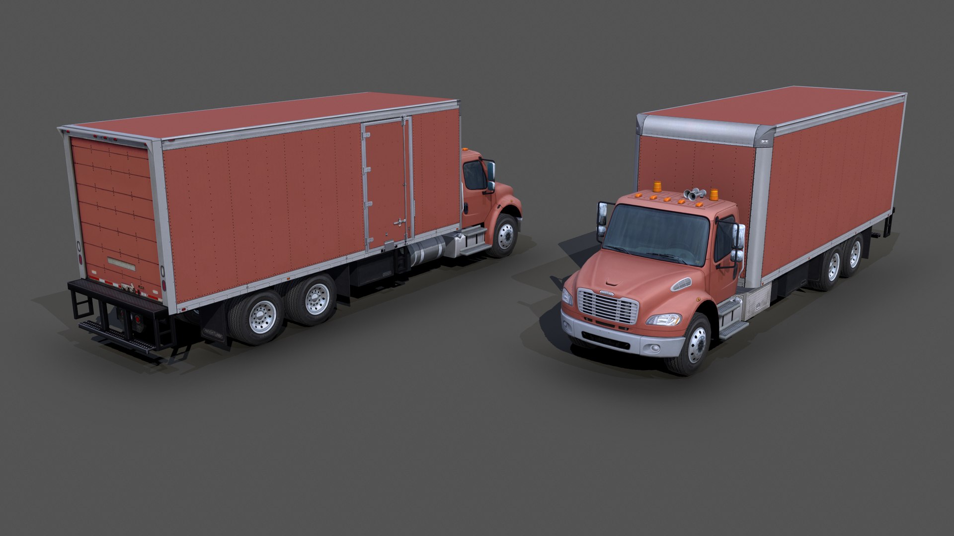 Freightliner Business Class M2 106 2008 3ax Box truck s03 3D model ...