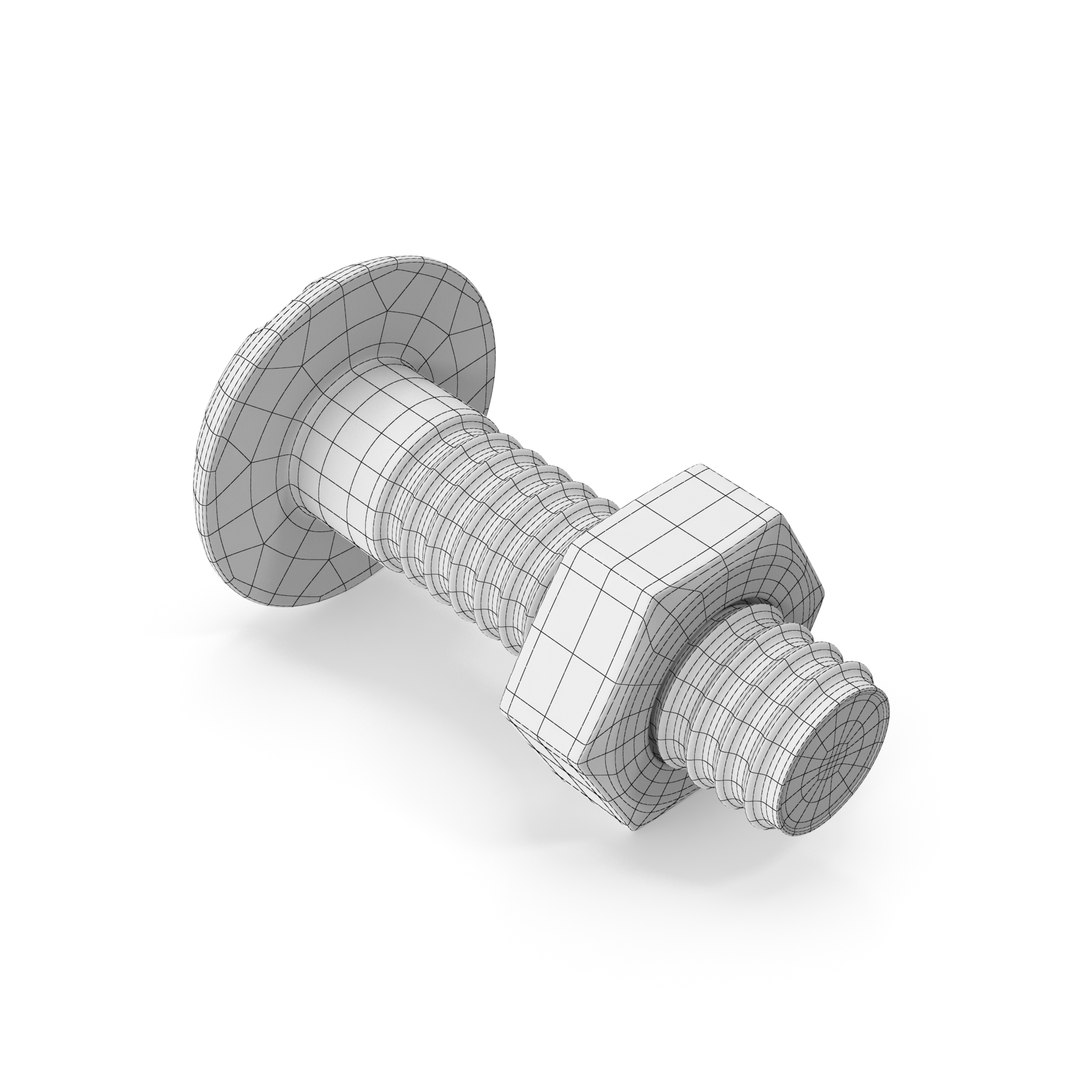Gold Bolt And Nut 3D Model - TurboSquid 2129208