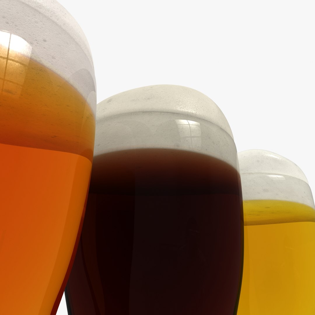 Beer Glass 4 Colors 3d Model