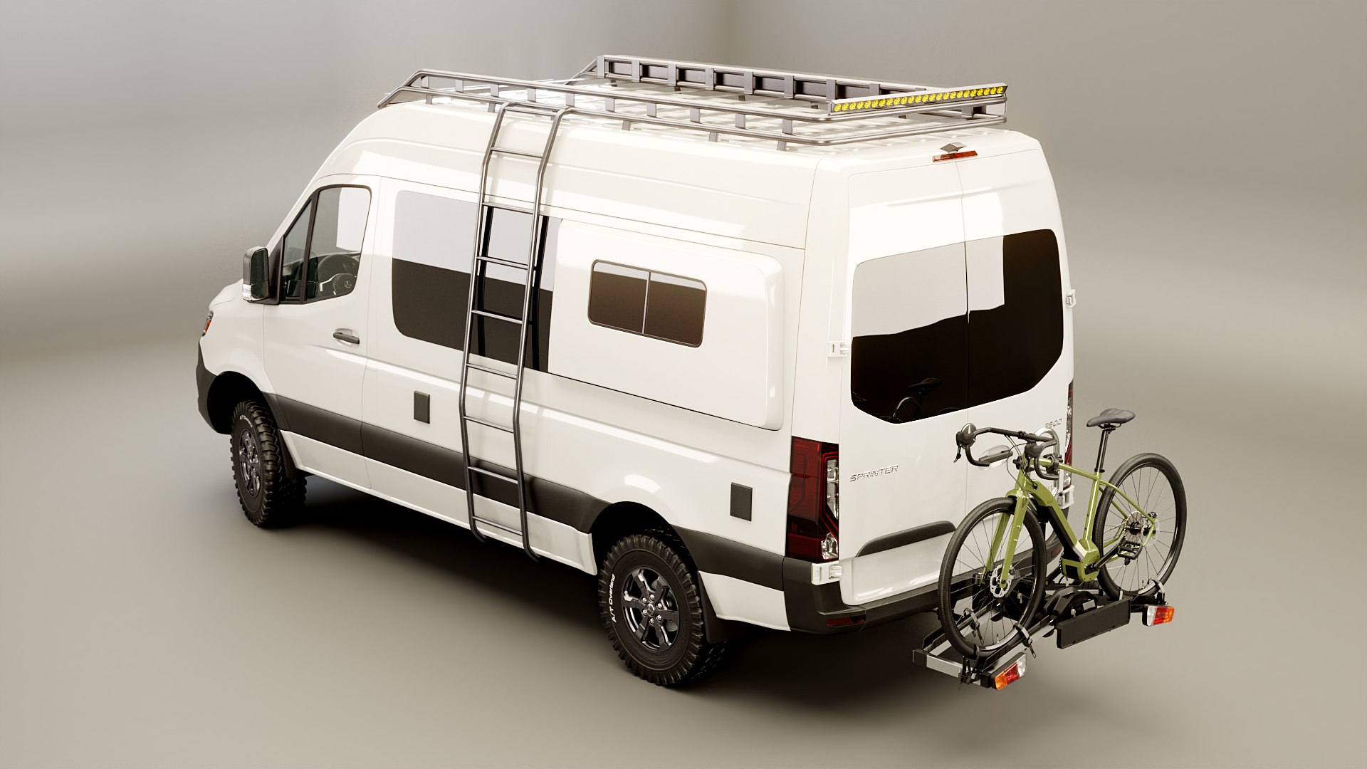 Mercedes Sprinter 4x4 Camper With Electric Gravel Bicycle And Towbar ...