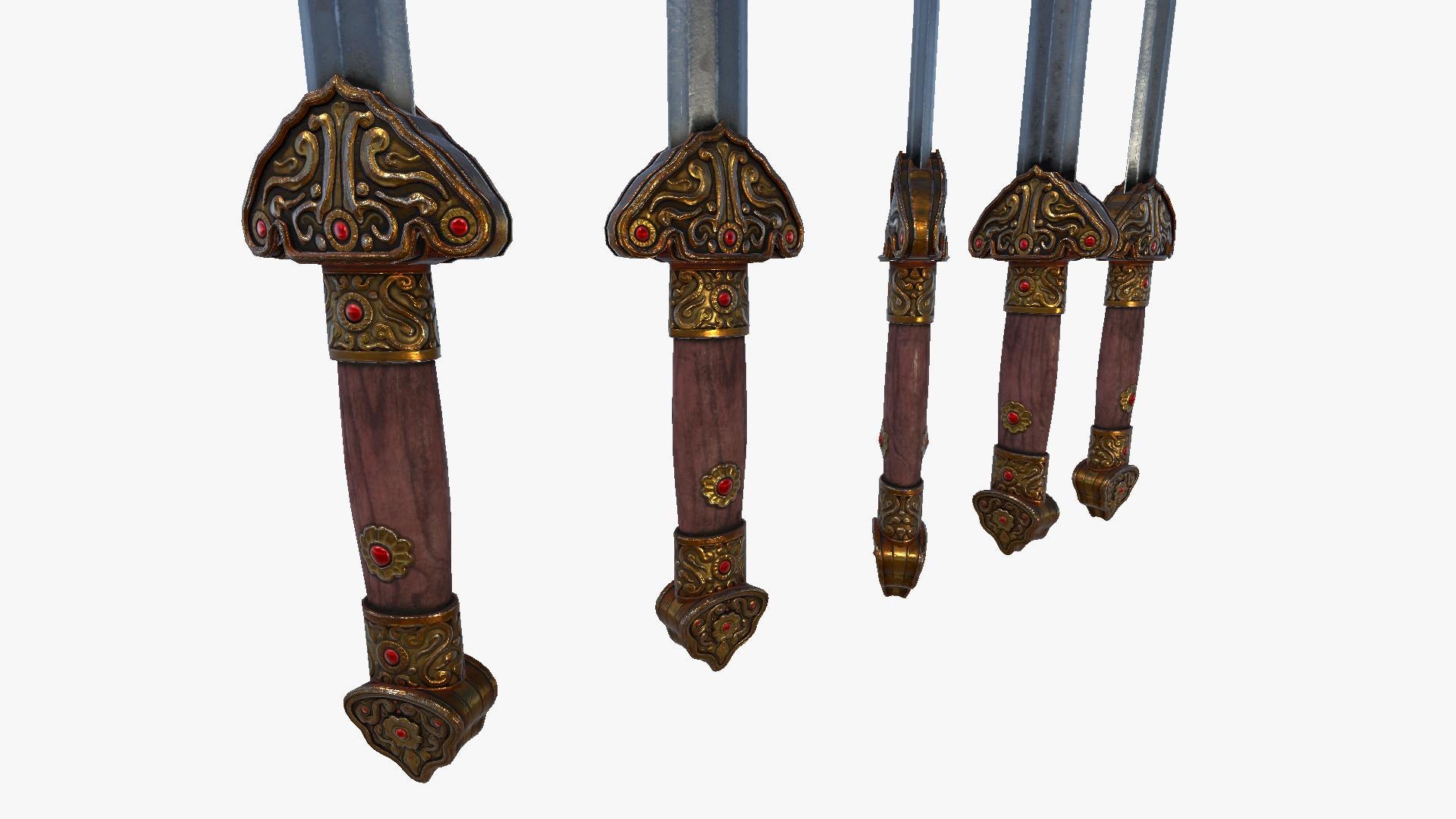 Fantasy Sword RPG Chinese Jian Blade Sword Straight Gladius Broad ...