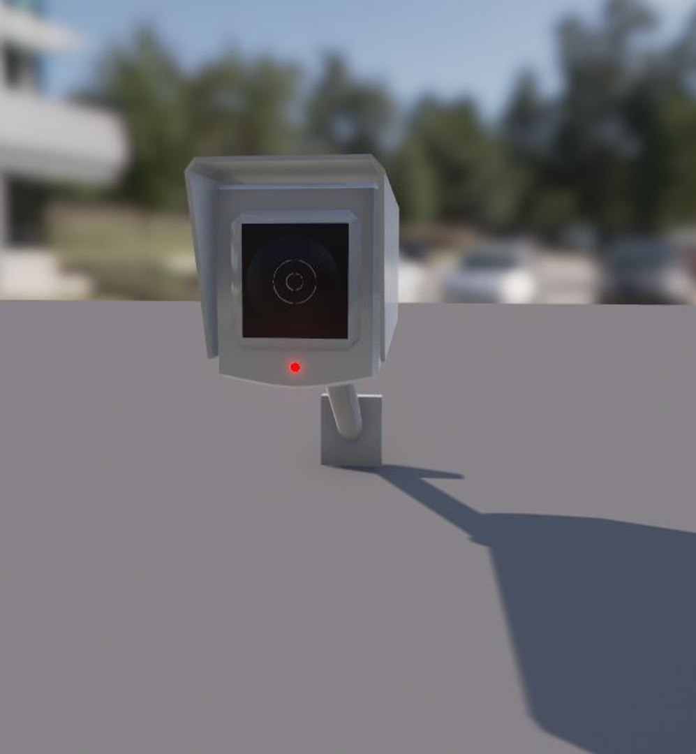 3d Model Of Wall-mounted Cctv Camera