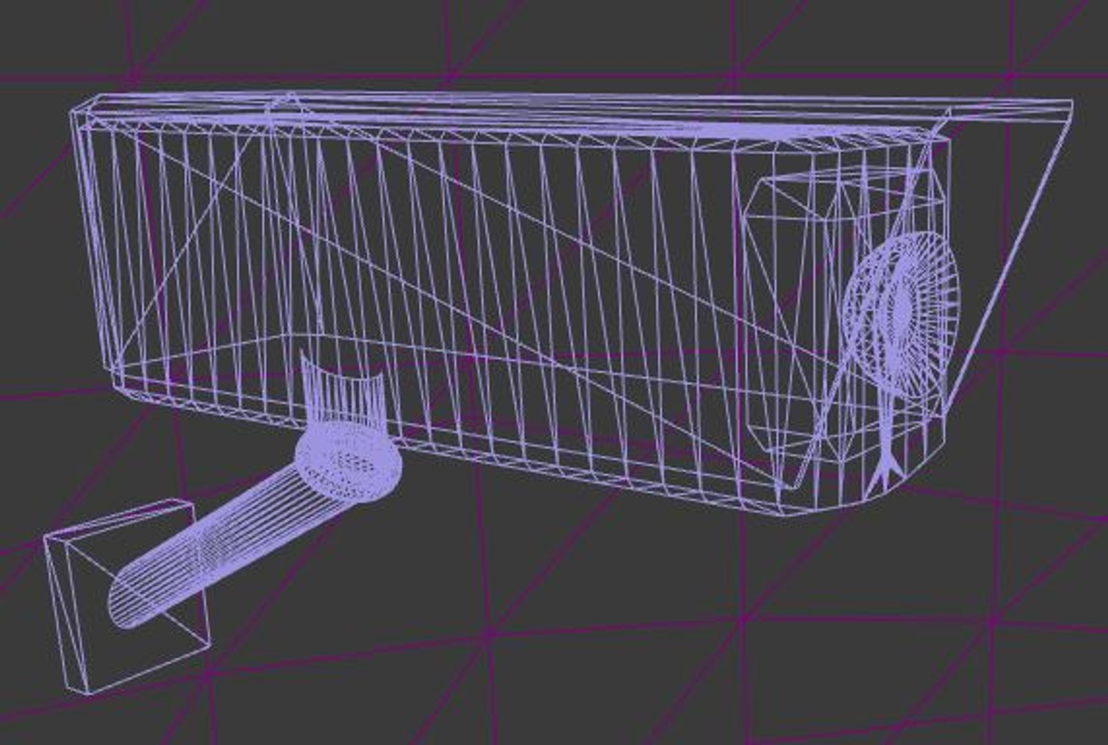 3d Model Of Wall-mounted Cctv Camera