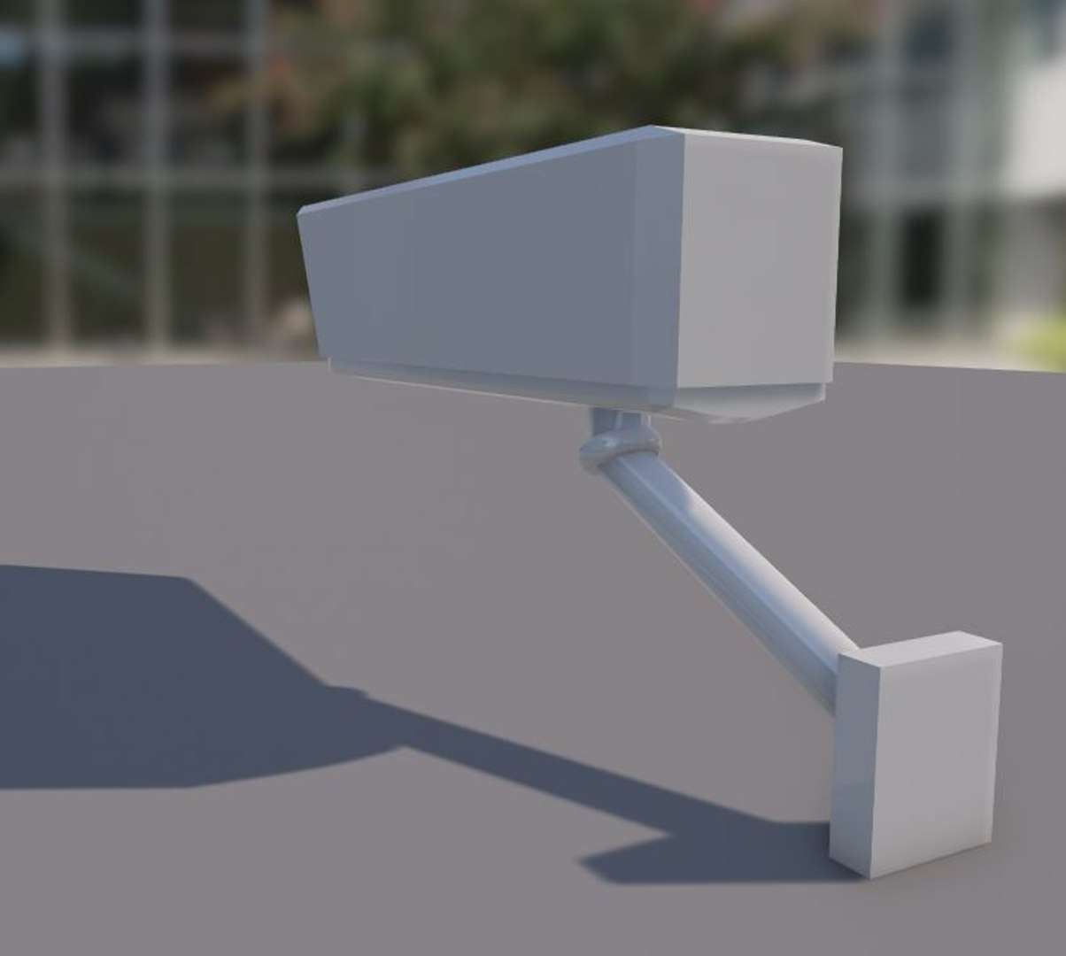 3d Model Of Wall-mounted Cctv Camera