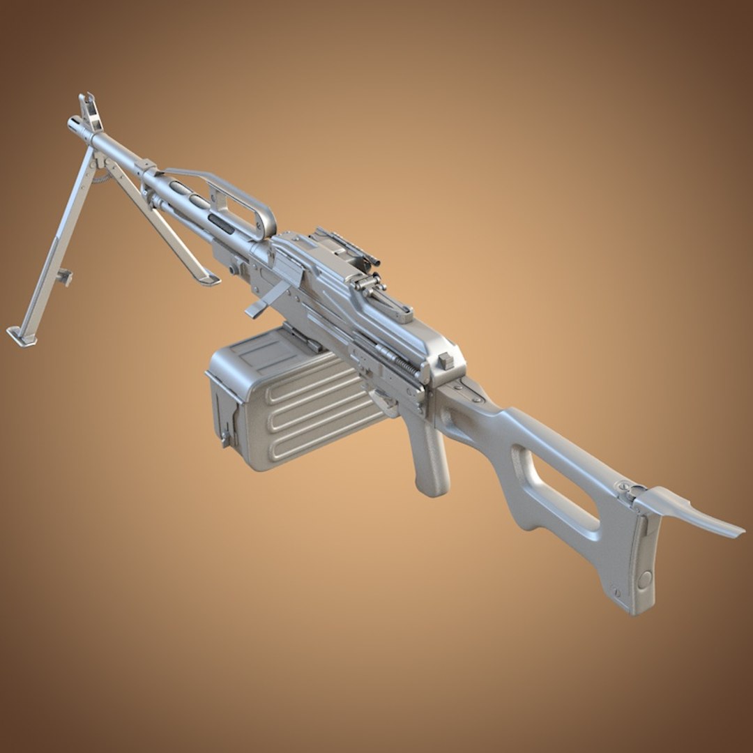 P Pecheneg Machine Gun 3d Model