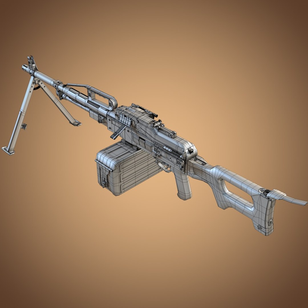 P Pecheneg Machine Gun 3d Model