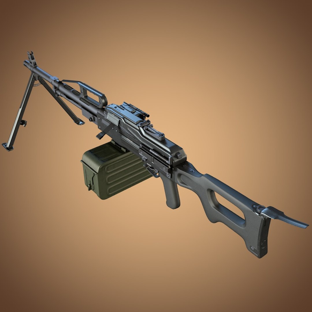 P Pecheneg Machine Gun 3d Model