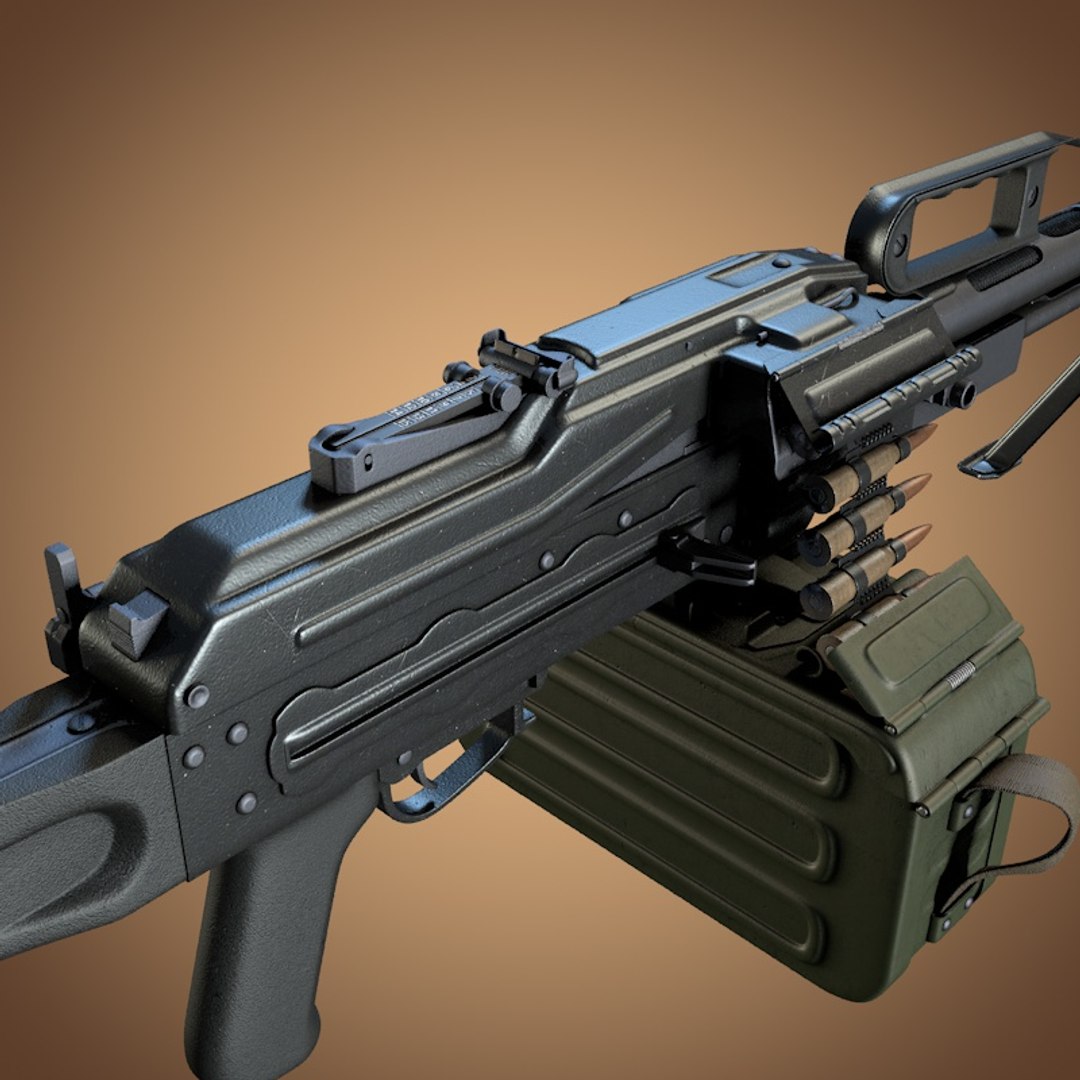 P Pecheneg Machine Gun 3d Model