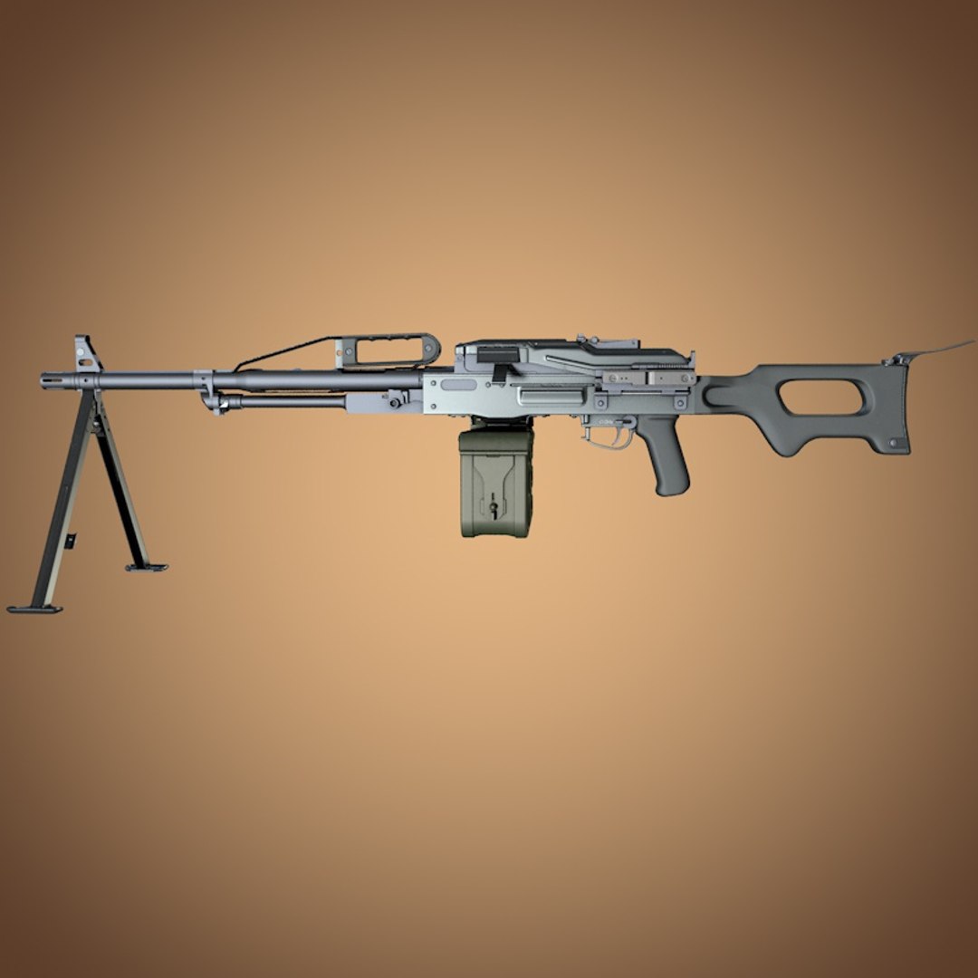 P Pecheneg Machine Gun 3d Model