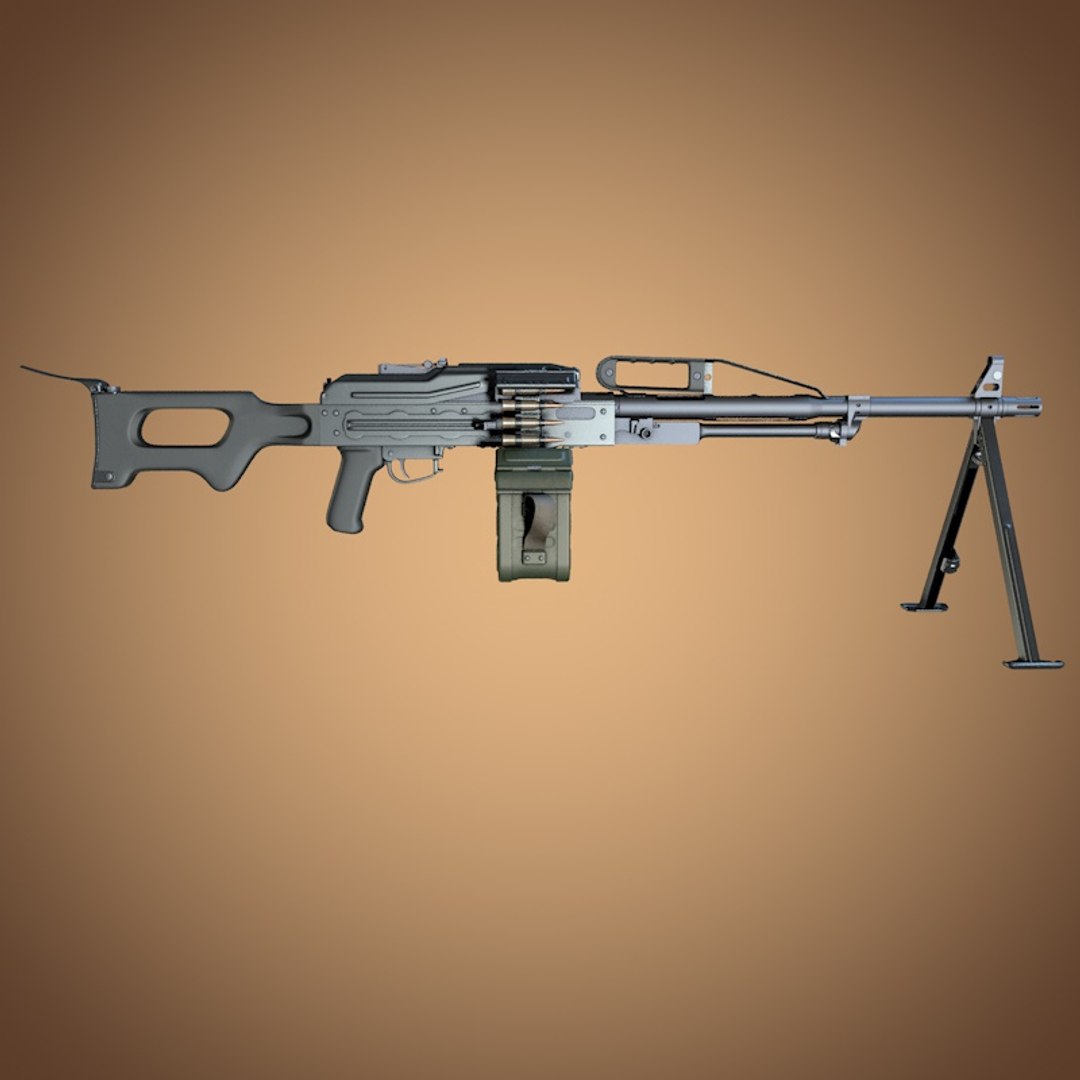 P Pecheneg Machine Gun 3d Model