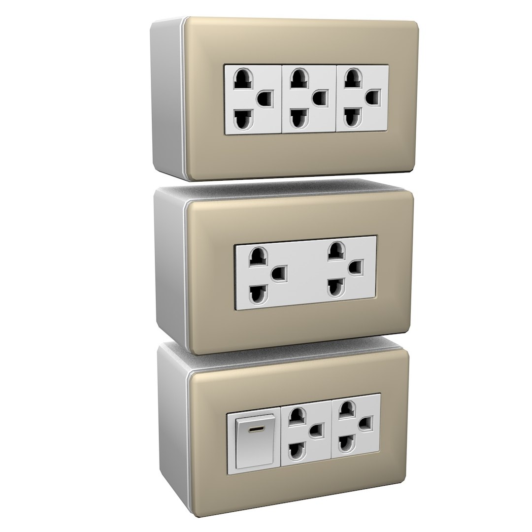 3D Power Outlet Model - TurboSquid 1521385