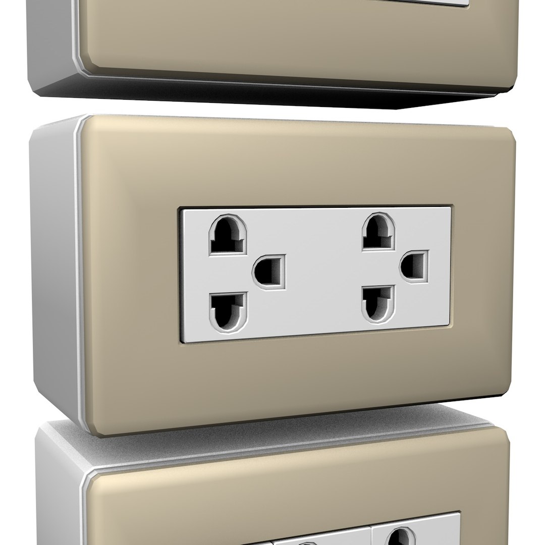 3D Power Outlet Model - TurboSquid 1521385