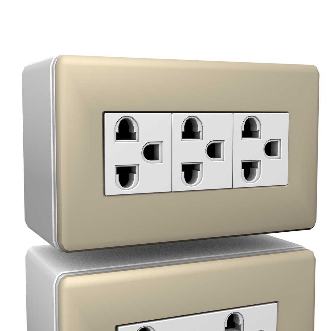 3D Power Outlet Model - TurboSquid 1521385