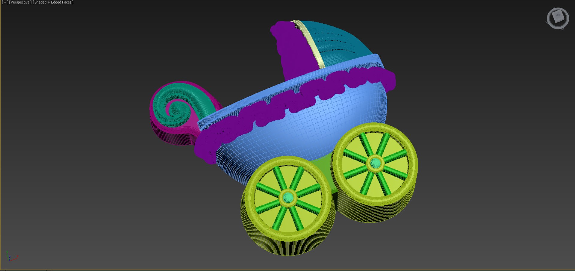 3D Baby Carriage Model - TurboSquid 1345440