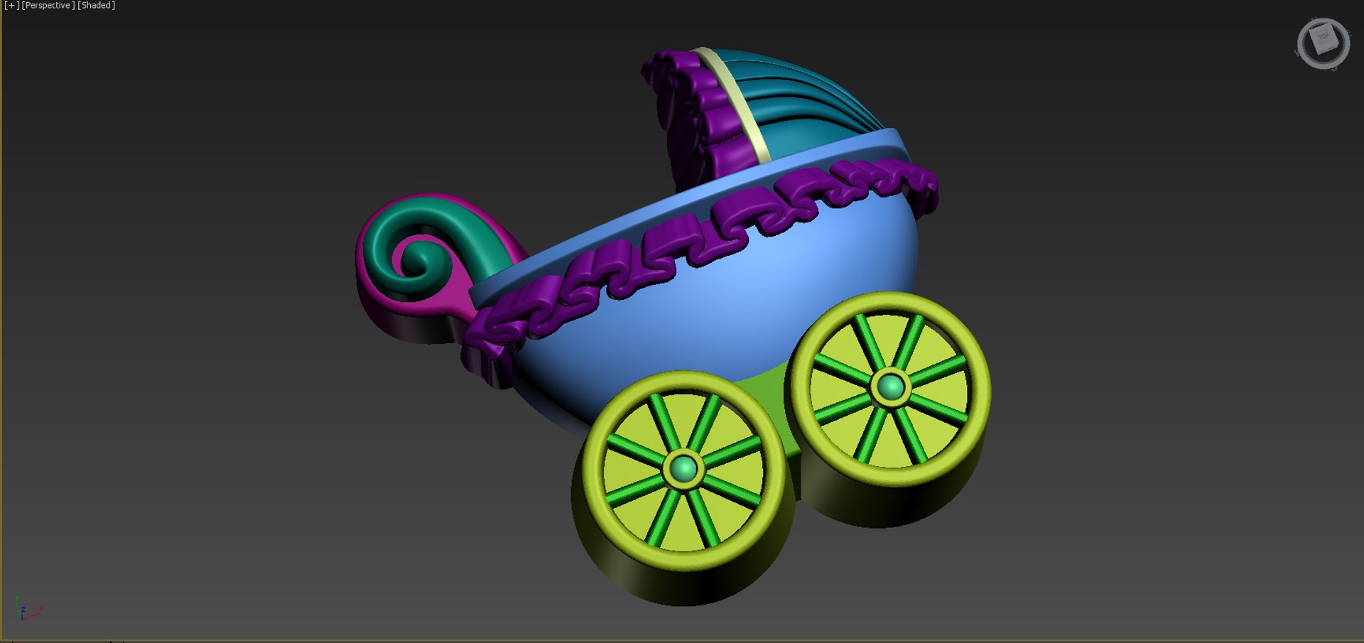 3D Baby Carriage Model - TurboSquid 1345440