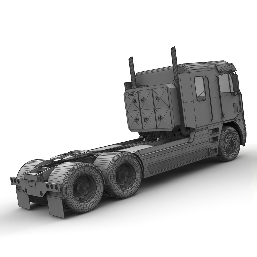 3d Model Freightliner Argosy Truck Mid-roof