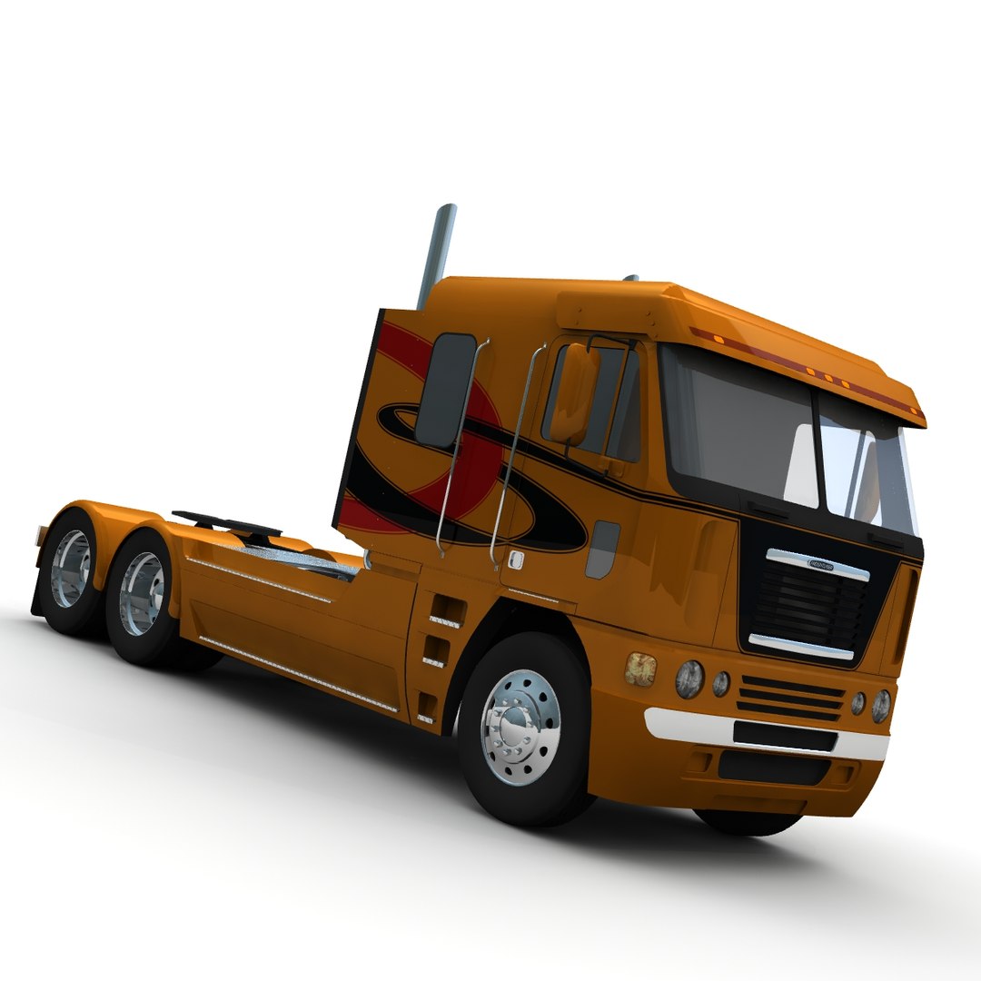 3d Model Freightliner Argosy Truck Mid-roof