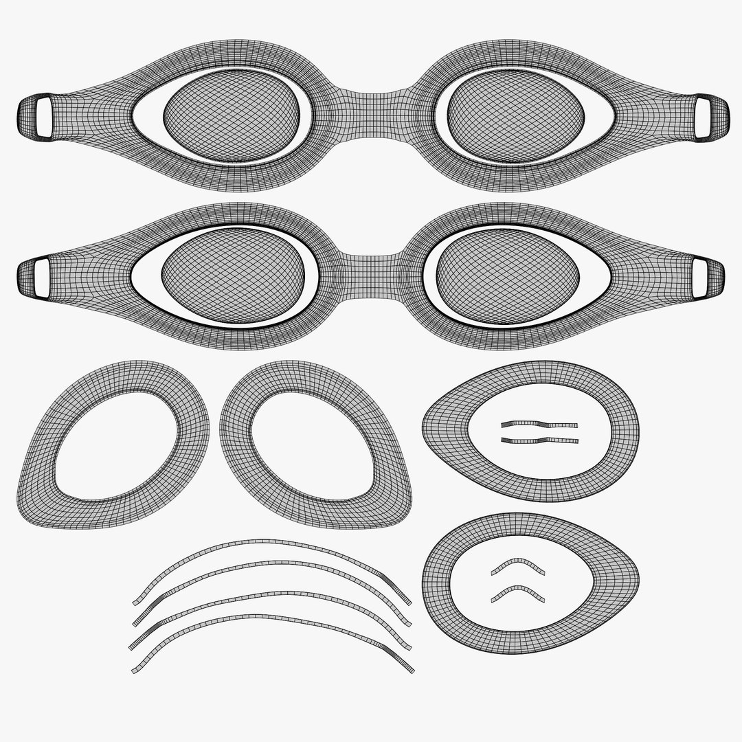 Swim Goggles Model - TurboSquid 1955341