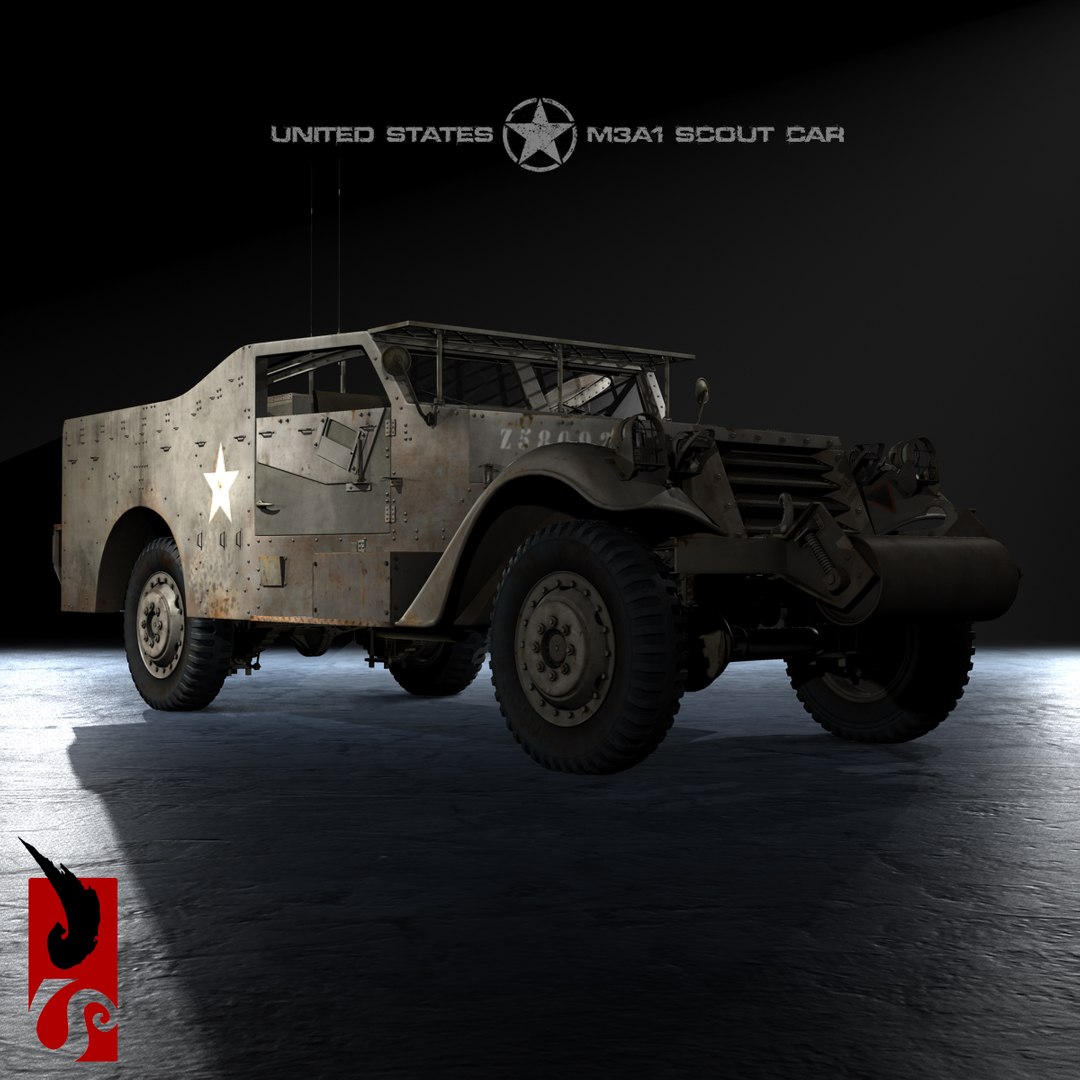 3d United States Wwii M3a1 Model