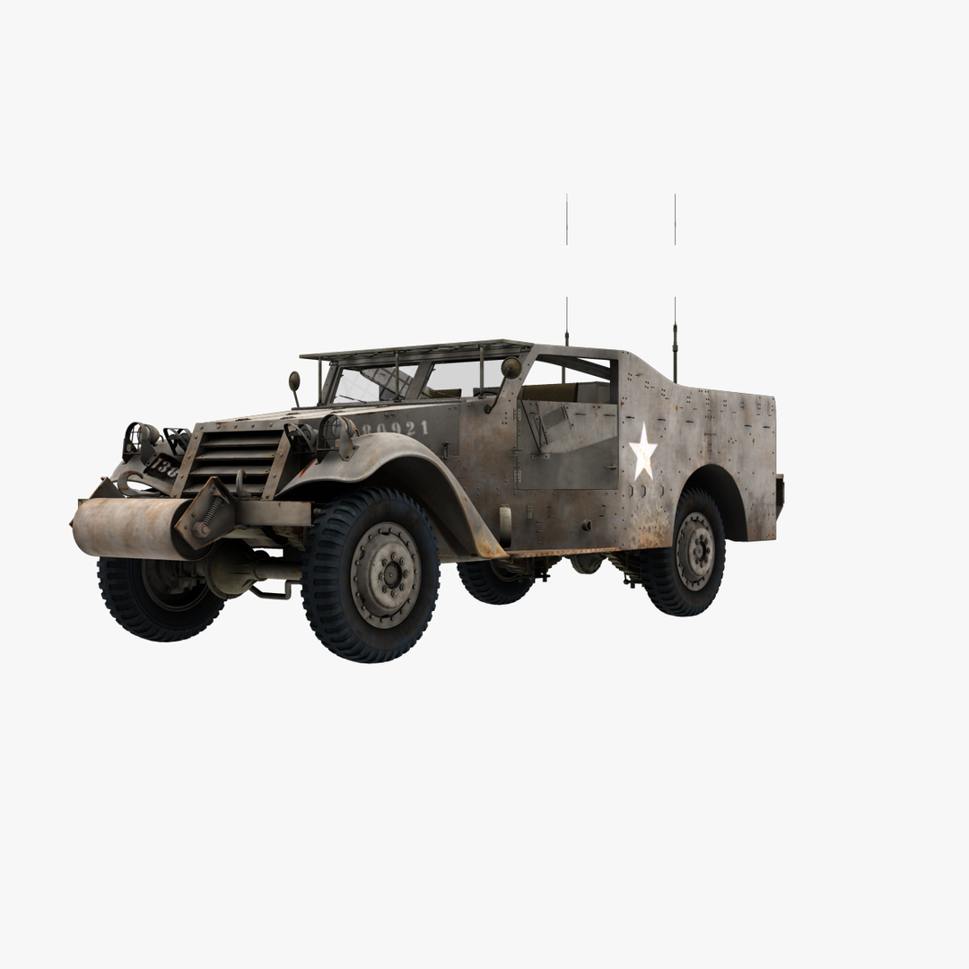 3d United States Wwii M3a1 Model