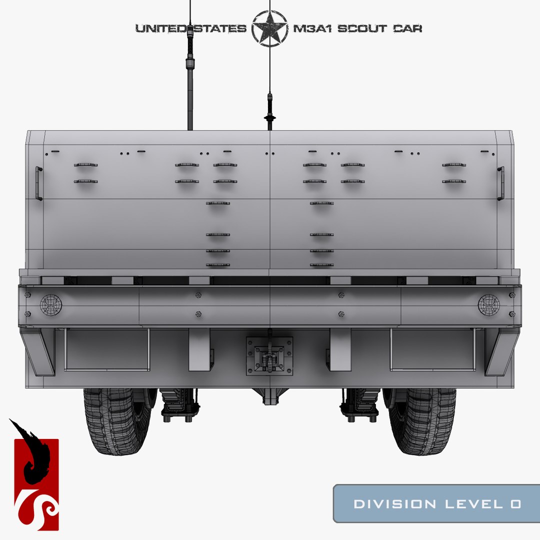 3d united states wwii m3a1 model