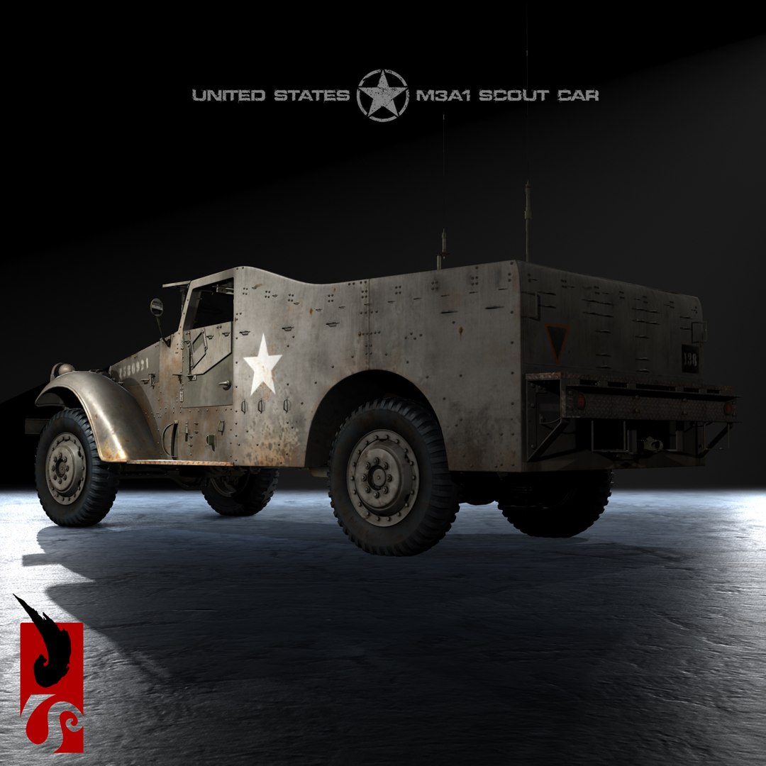 3d United States Wwii M3a1 Model