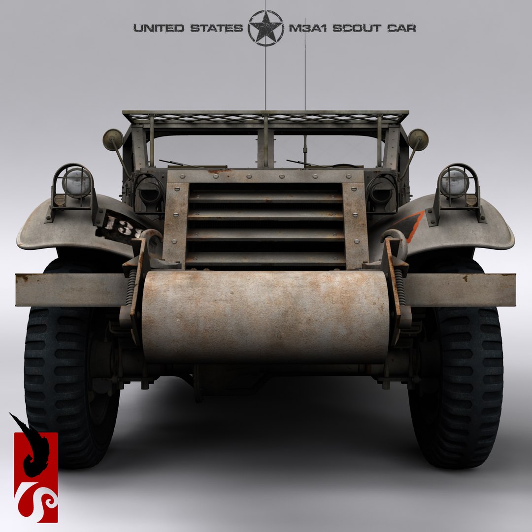 3d united states wwii m3a1 model