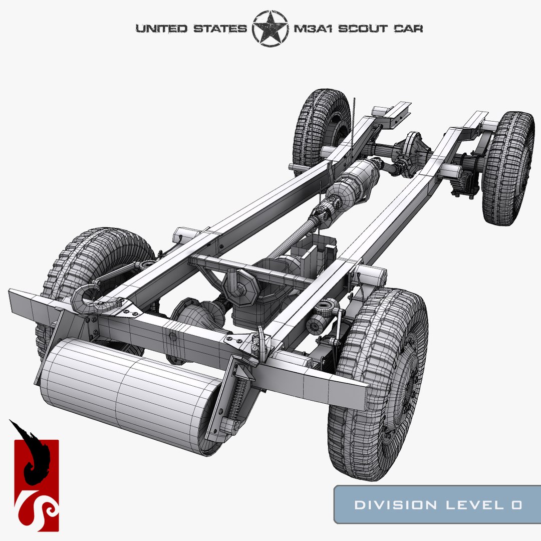 3d united states wwii m3a1 model