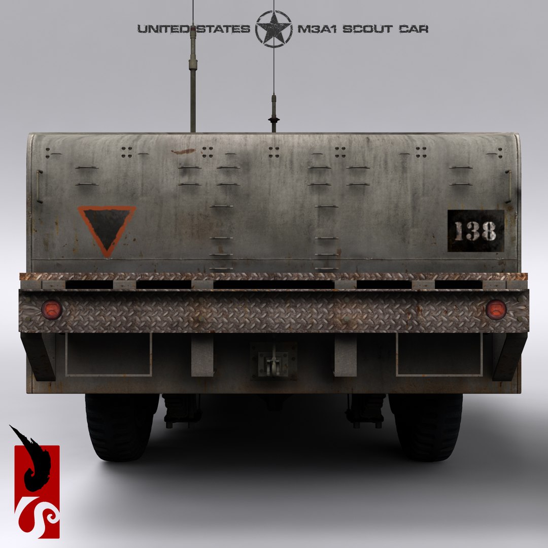 3d united states wwii m3a1 model