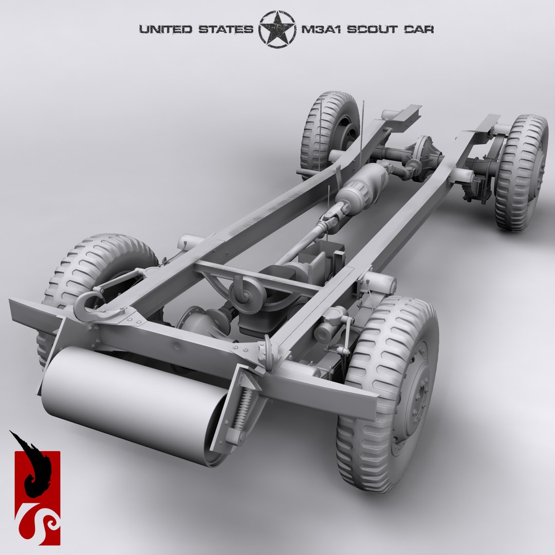 3d united states wwii m3a1 model